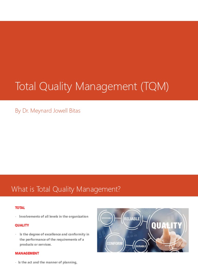 TQM Lesson 1 | PDF | Quality Management | Quality (Business)