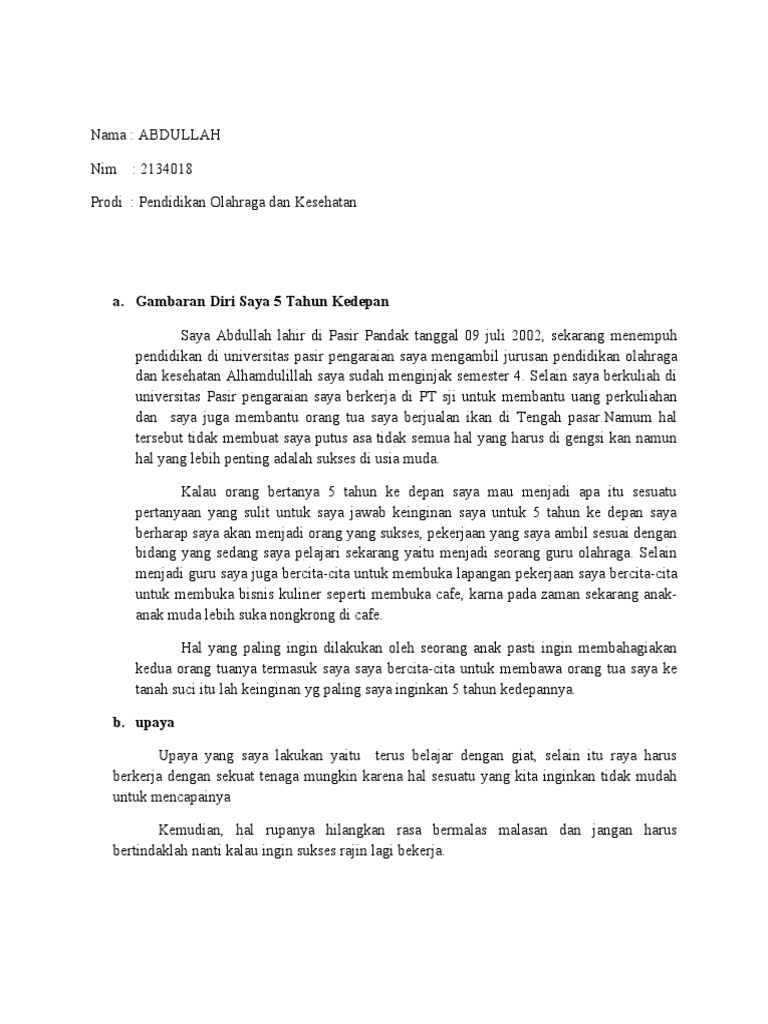 5 tahun ke depan | PDF