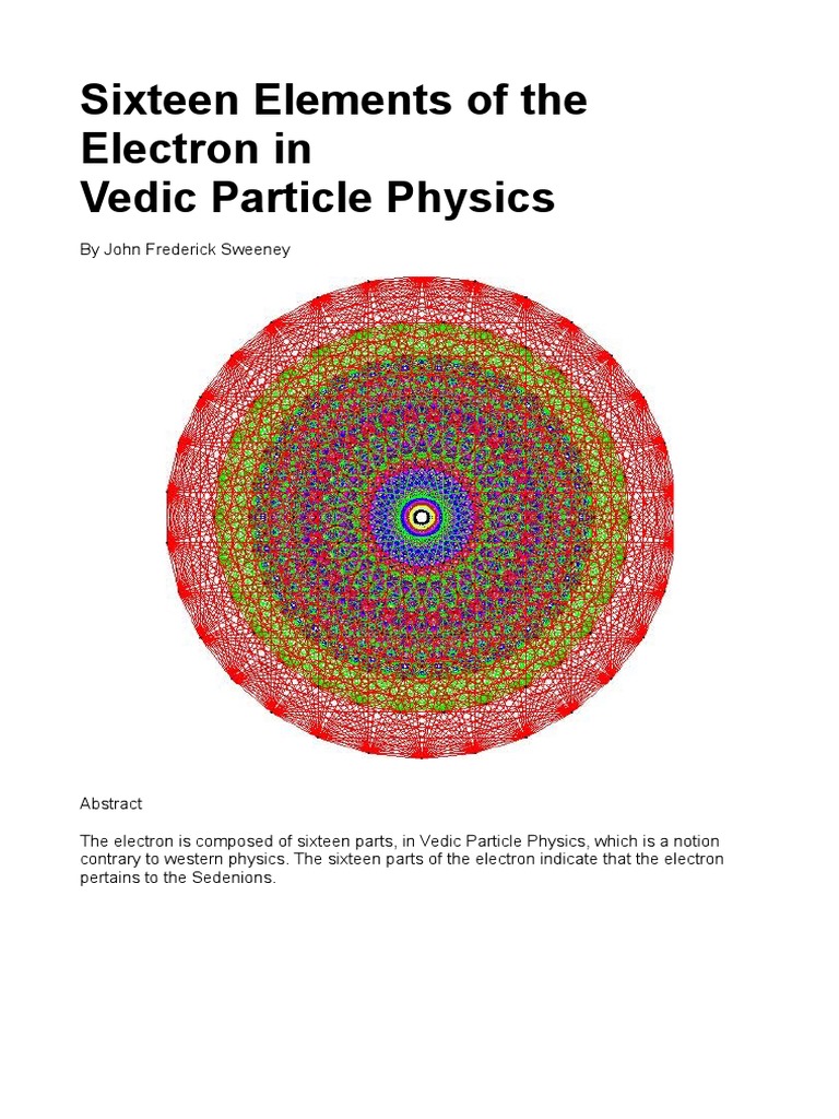Sixteen Elements of The Electron in Vedic Particle Physics: by John Frederick Sweeney | PDF ...