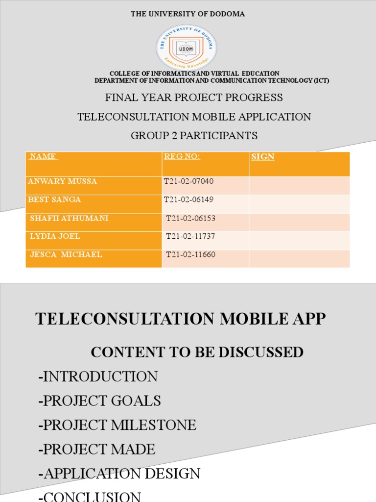 Teleconsultation Mobile App Progress Report | PDF | Computers