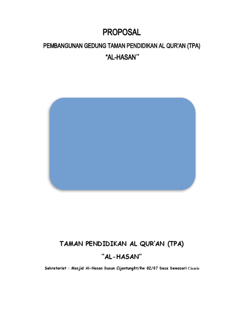 Proposal Gedung TPA (ArraPena) | PDF