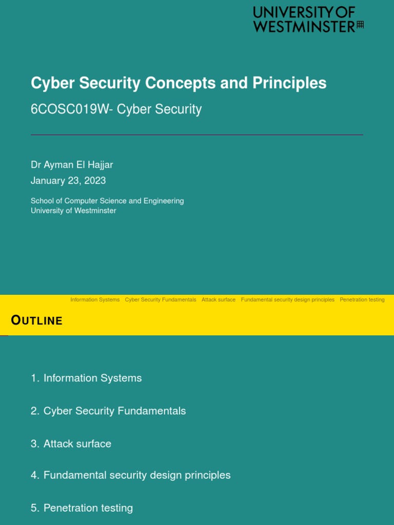 W1 Lec | PDF | Security | Computer Security
