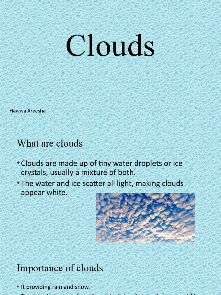 Understanding Types and Importance of Clouds | PDF | Home & Garden | Poetry