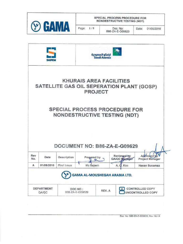 11.c NDT Procedures | PDF | Nondestructive Testing | Welding