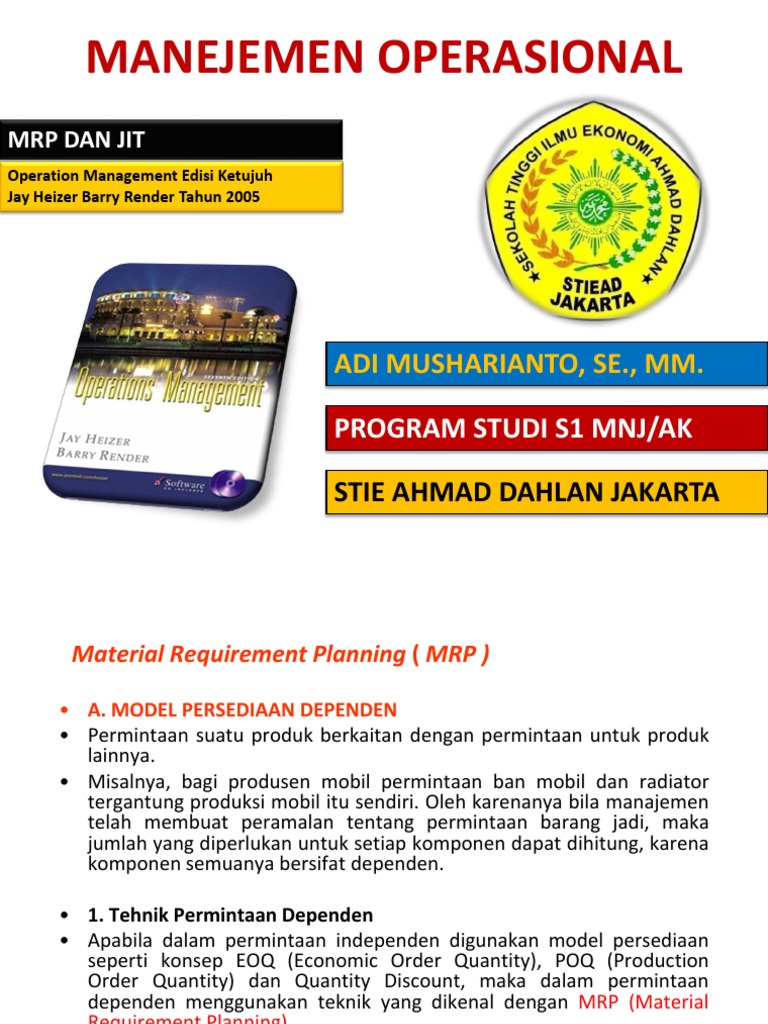 Bab 9 MRP Dan Jit | PDF