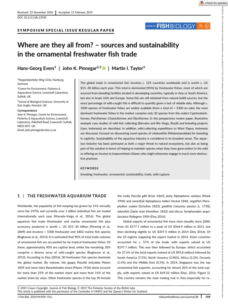 Journal of Fish Biology - 2019 - Evers - Where Are They All From ...