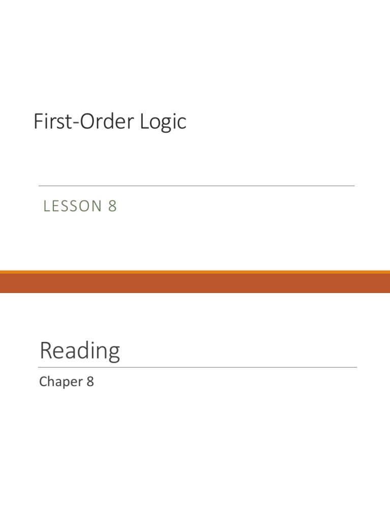 First Order Logic Pdf First Order Logic Interpretation Logic