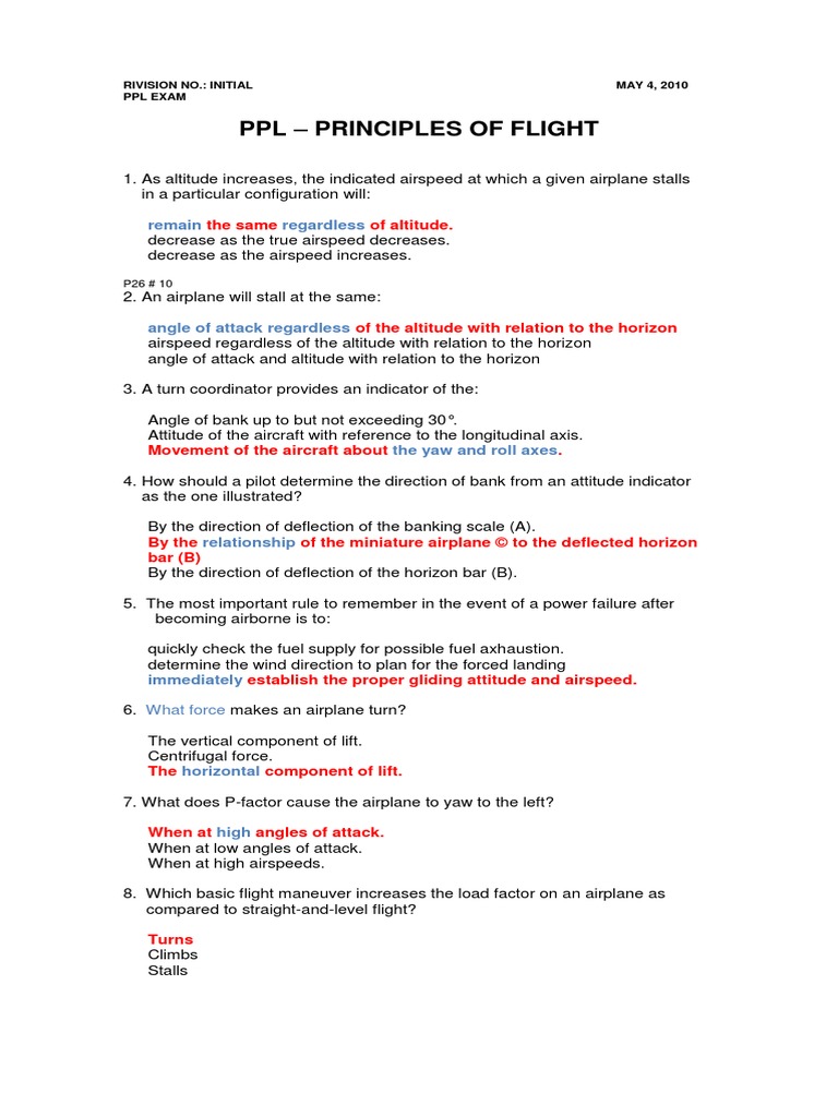 (PPL) Principles of Flight | PDF | Lift (Force) | Drag (Physics)