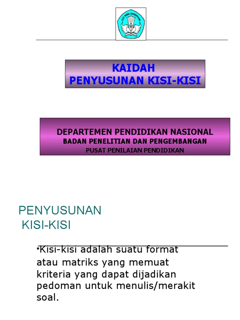 Penyusunan Kisi-Kisi | PDF