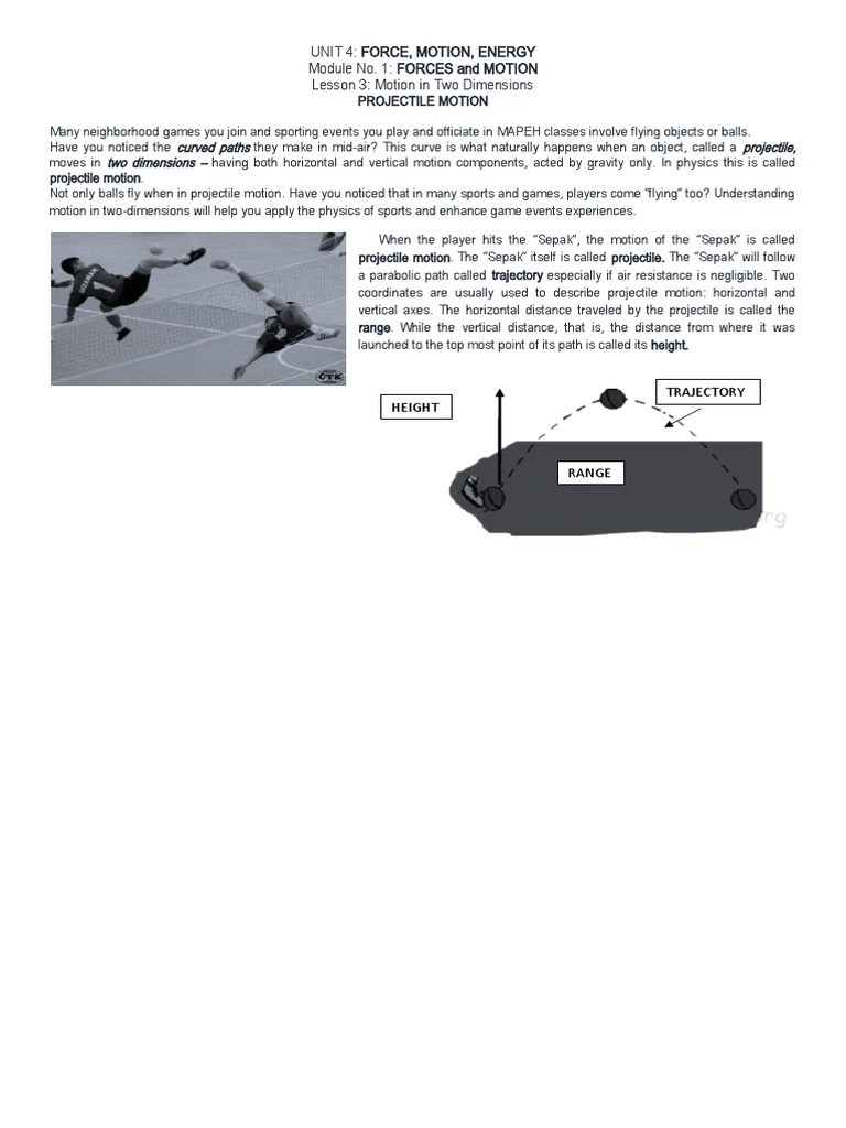 Projectile Motion | PDF | Projectiles | Dynamics (Mechanics)