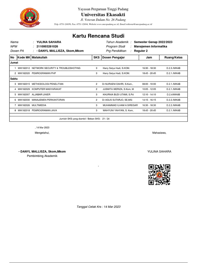 Krs Semester 4 | PDF