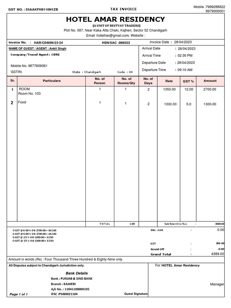 Hotel - Chandigarh | PDF | Public Finance | Government