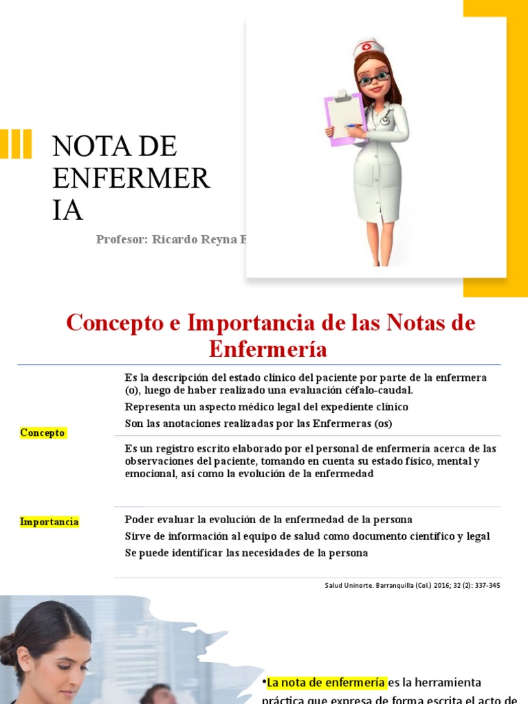 Nota de Enfermeria | PDF | Enfermería | Transfusión de sangre