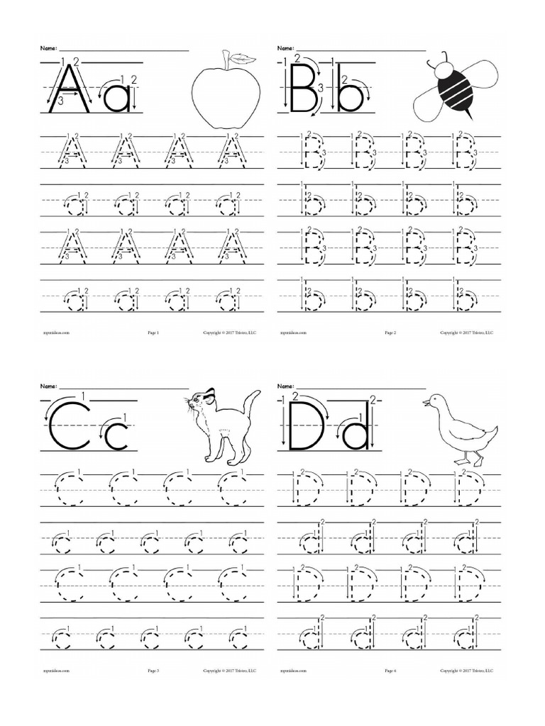 Alphabet Tracing | PDF