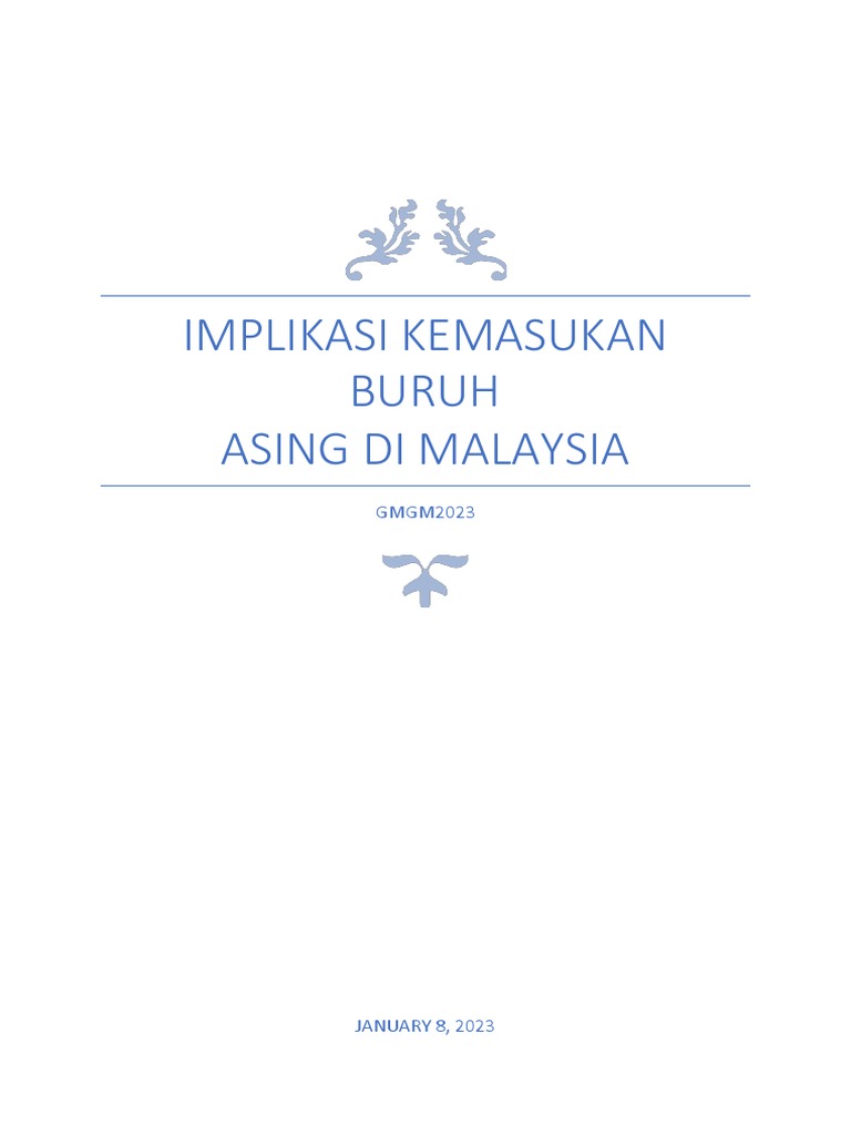 Dampak Buruh Asing di Malaysia | PDF
