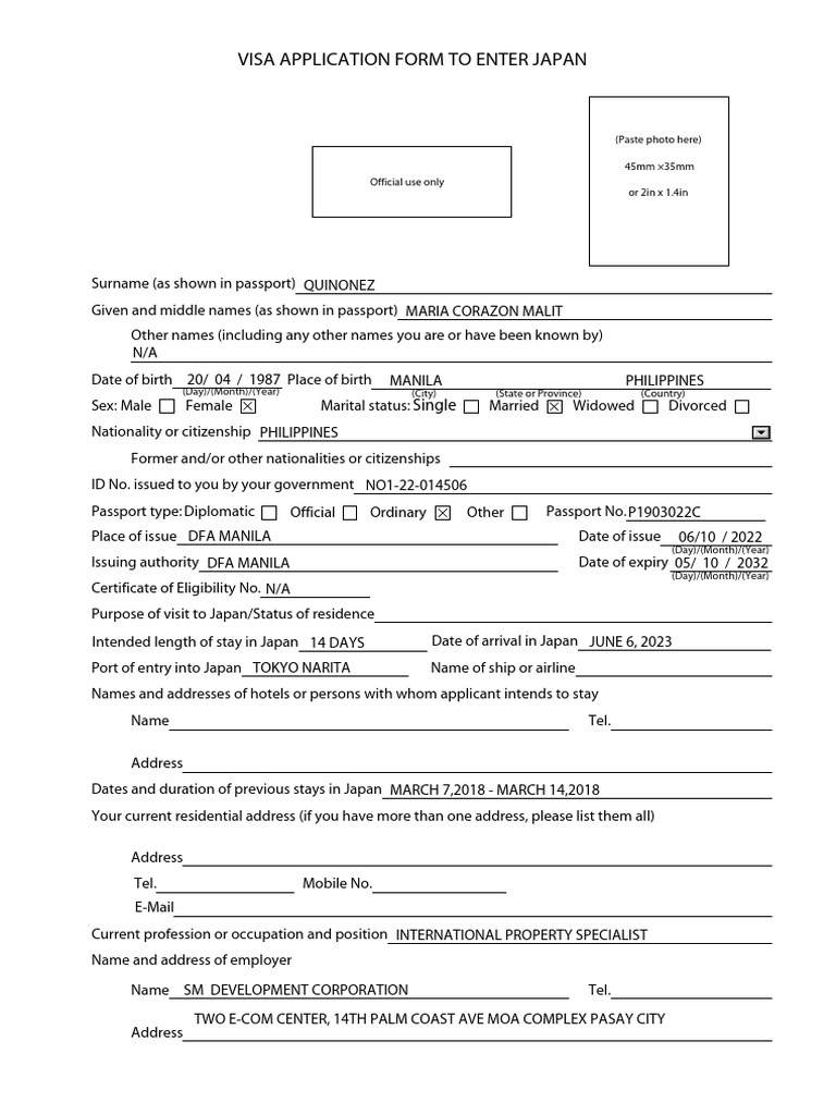 Maria Corazon Quinonez | PDF | Travel Visa | Prostitution