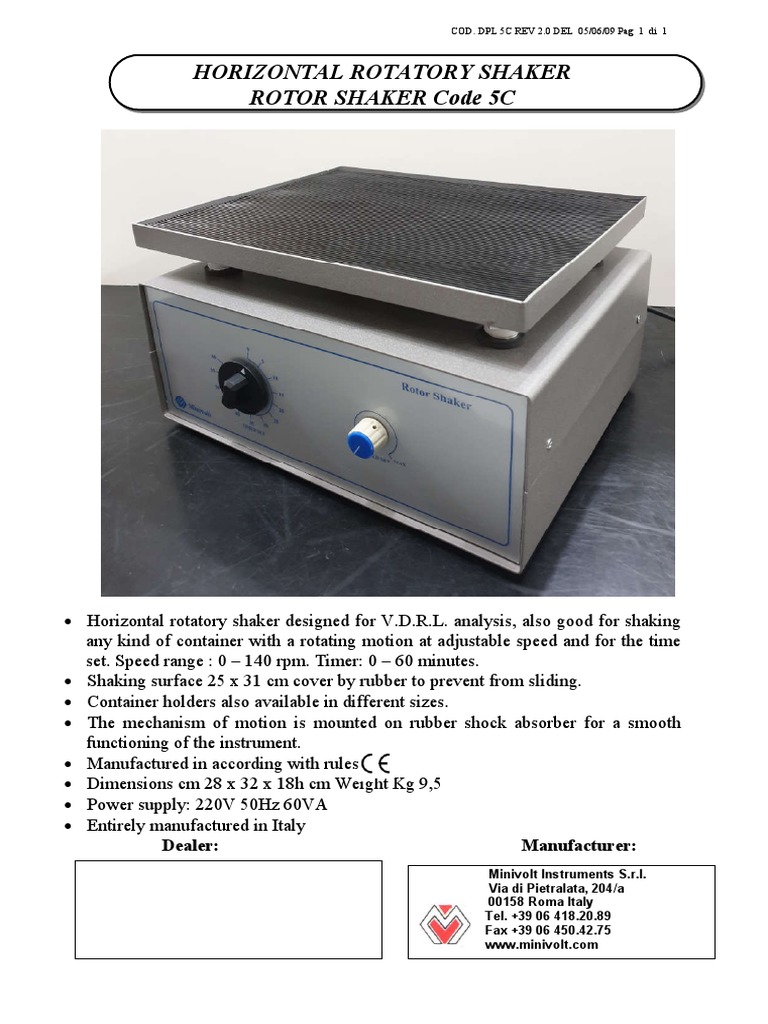 Rotor Shaker 2019 | PDF