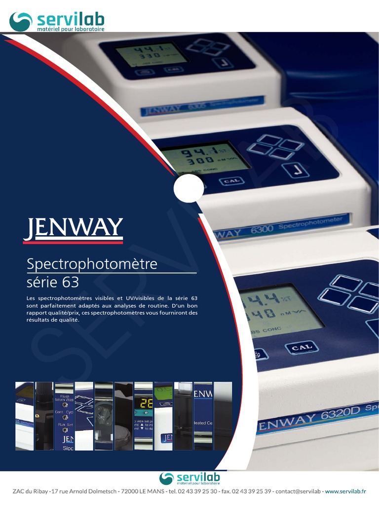 Spectrophotomètres Jenway Série 63 | PDF | L'absorbance | Sciences ...
