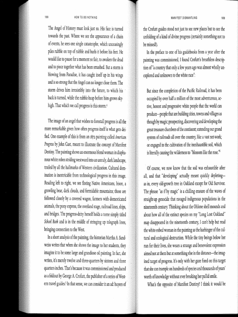 Manifest Dismantling - Jenny Odell - How To Do Nothing | PDF