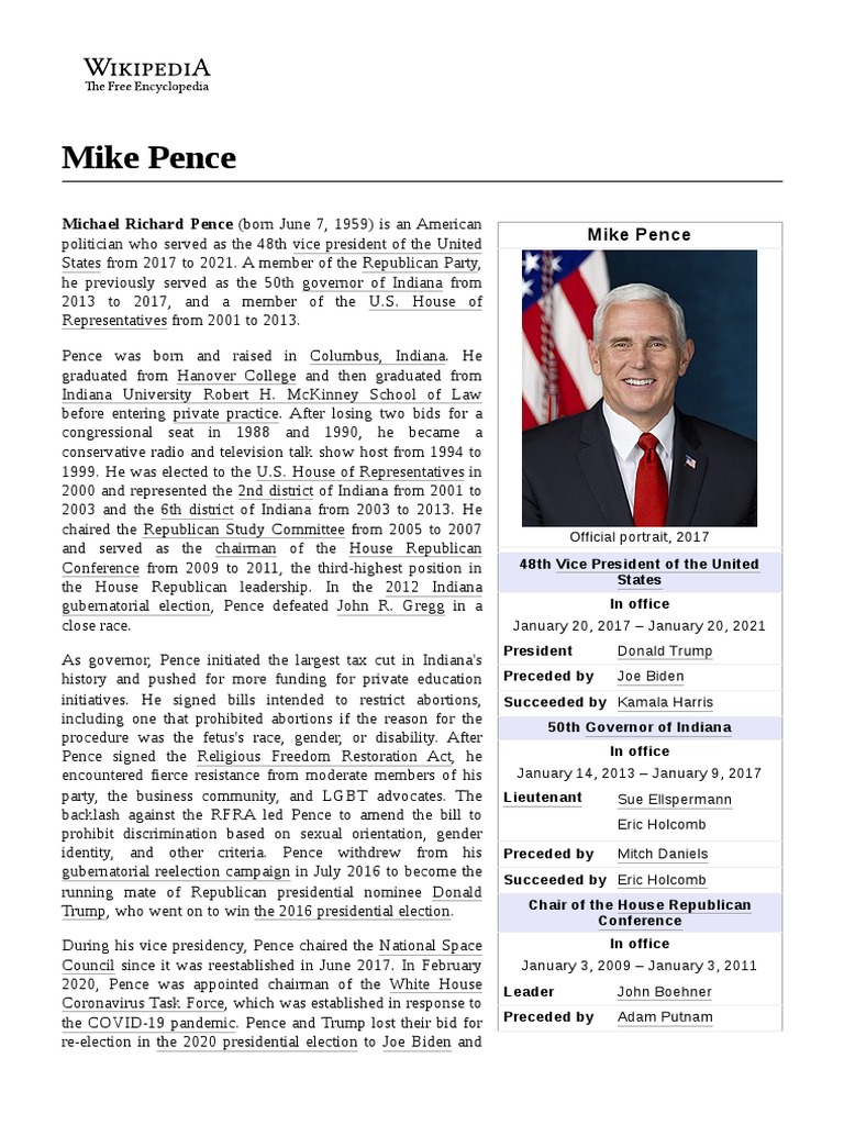 Mike Pence | PDF | Mike Pence | Abortion