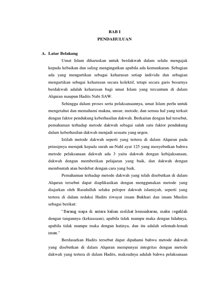 Makalah Tentang Hadits Berdakwah | PDF | Sains & Matematika