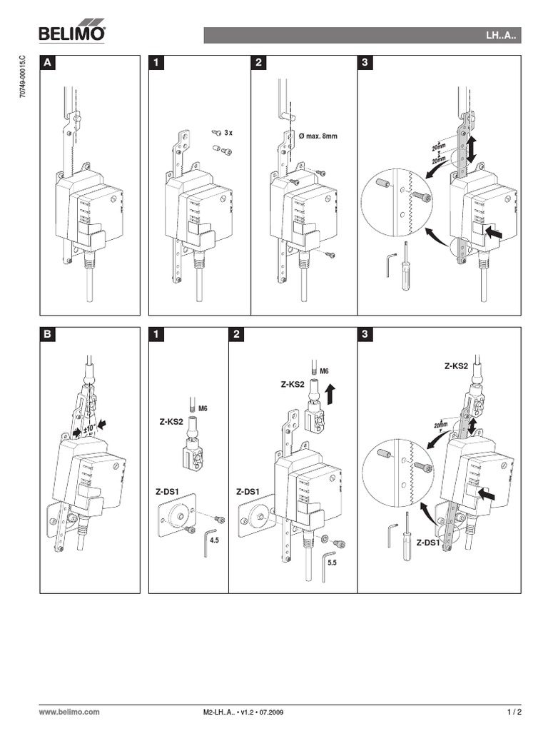 Belimo LH..A On-Off Installation-Instructions | PDF Belimo LH..A On-Off Installation-Instructions | PDF