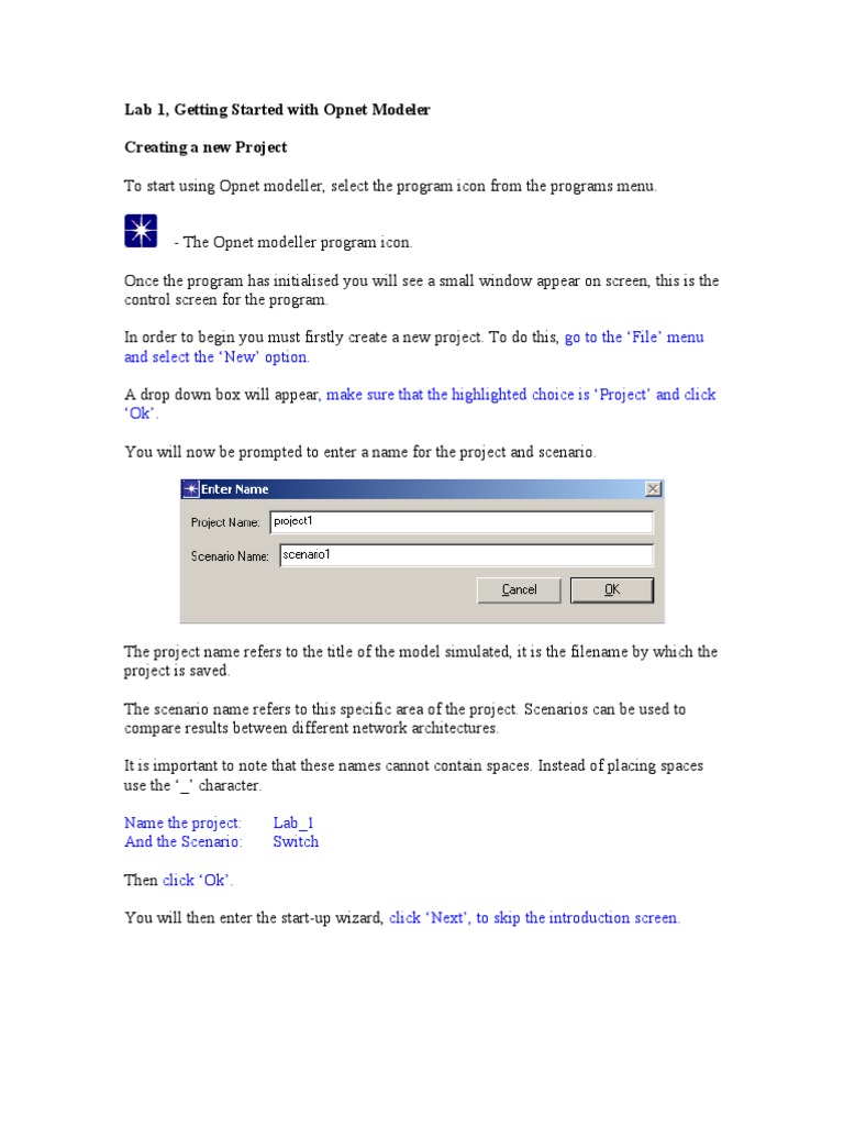 Lab 1 - Getting Started With Opnet Modeler | PDF | Network Switch ...