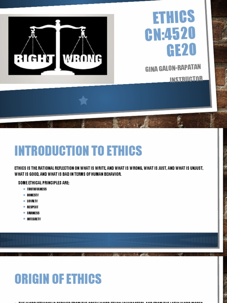 Intro To Ethics | PDF