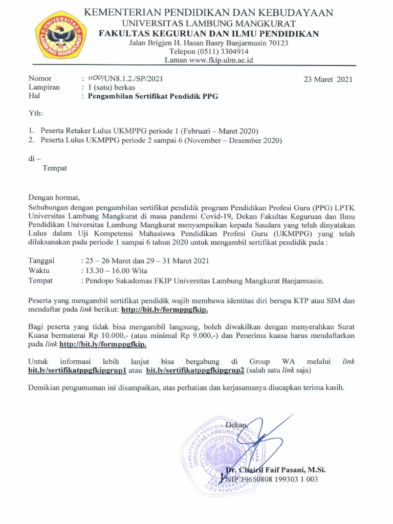 Pengambilan Serdik PPG | PDF