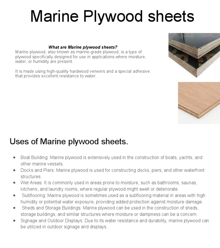 Uses of Marine Plywood Explained | PDF | Home & Garden | Science ...