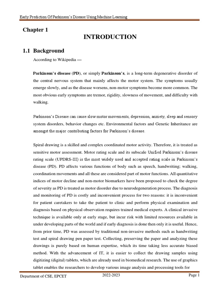 final_parkinsons_Project_report_Body[1] | PDF | Use Case | Machine Learning