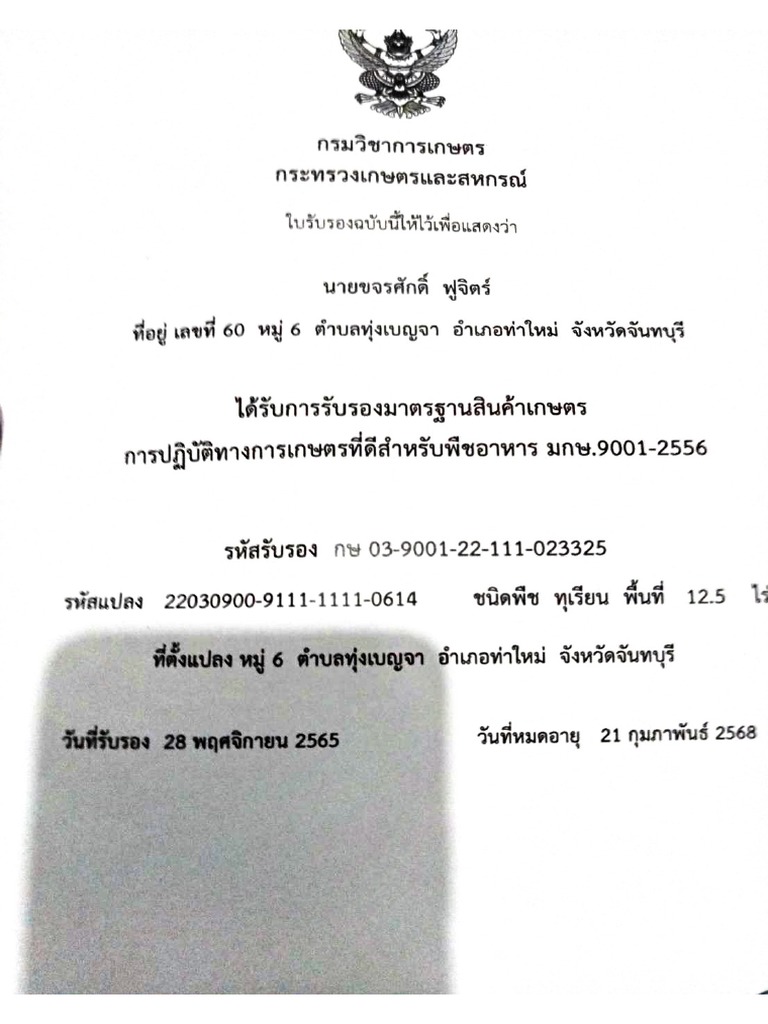 Thai Durian GAP | PDF