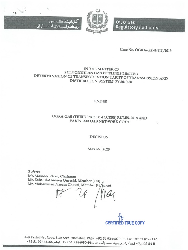 Determination of Transportation Tarrif of Transmission and Distribution ...