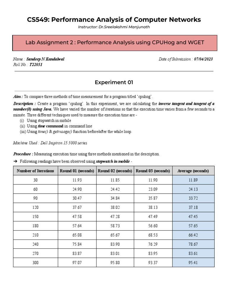 (Report) PACN Lab Assignment - 2 | PDF | Bandwidth (Computing) | Computer Programming