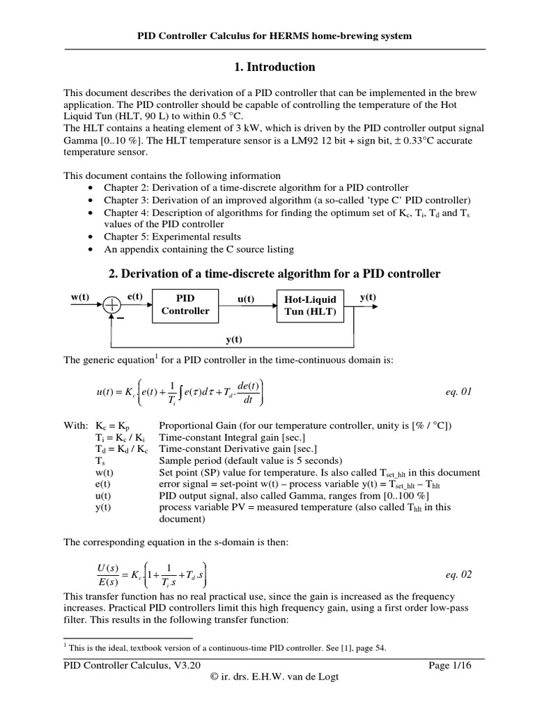 Pid Controller Calculus v320 | PDF | Control Theory | Computer Engineering