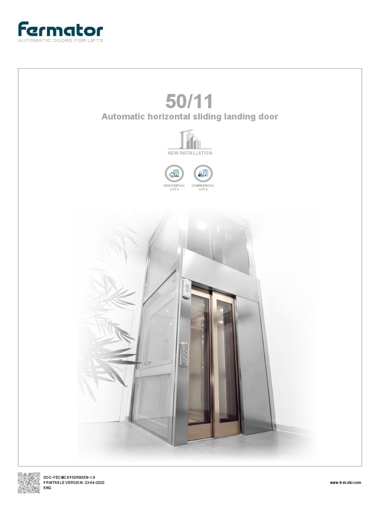 Fermator Landing Door Installation Guide | PDF | Door | Manufactured Goods