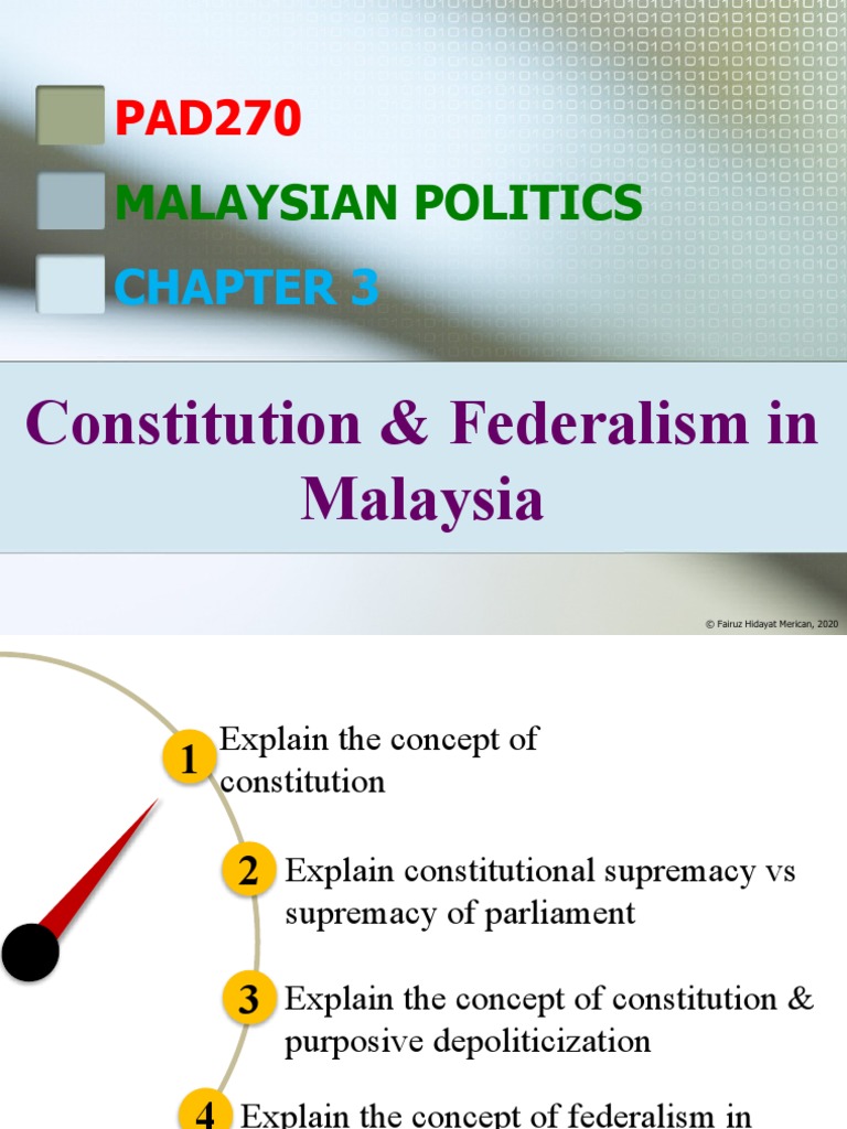CHAPTER 3 Constitution and Federalism | PDF | Constitution | Malaysia