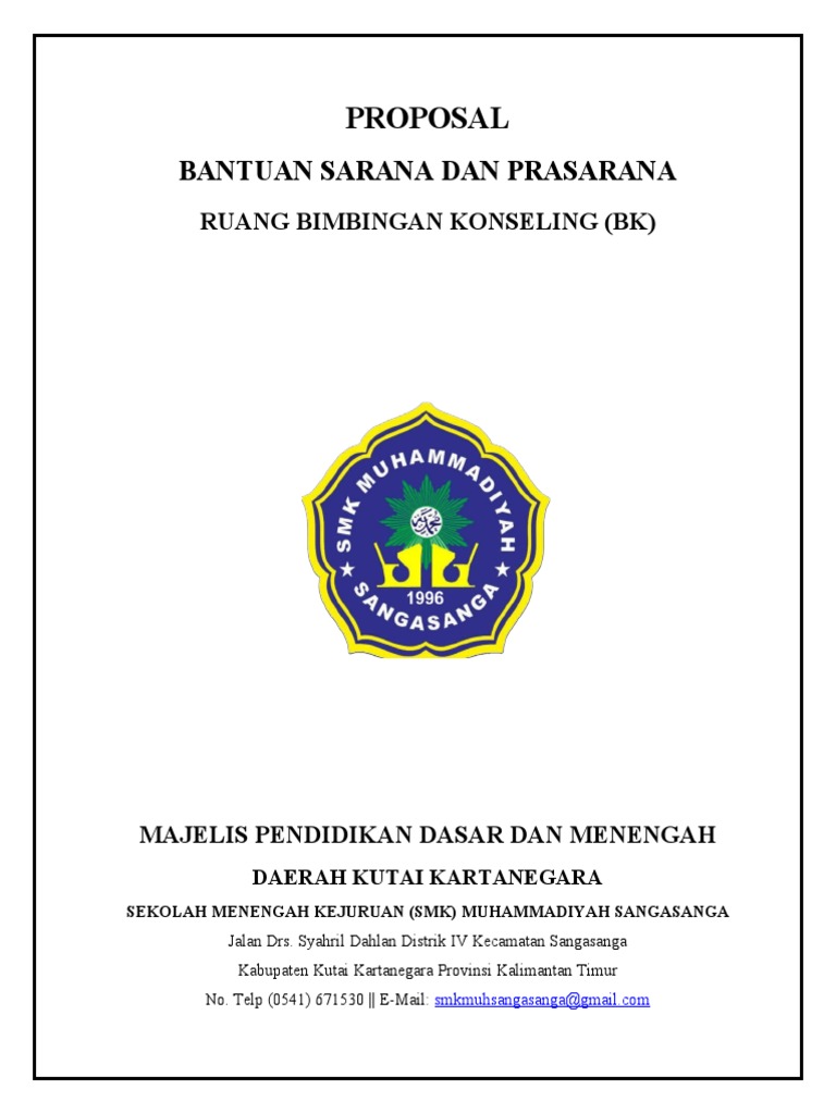 Proposal Sarana BK SMK Muhammadiyah | PDF