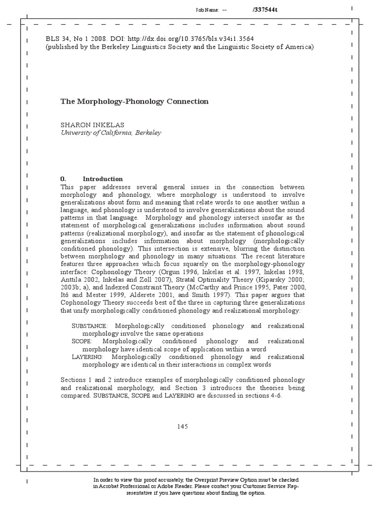 3564 4354 1 PB | PDF | Morphology (Linguistics) | Word