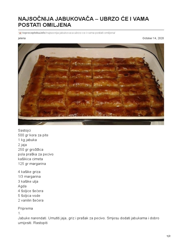 Najsočnija Jabukovača | PDF