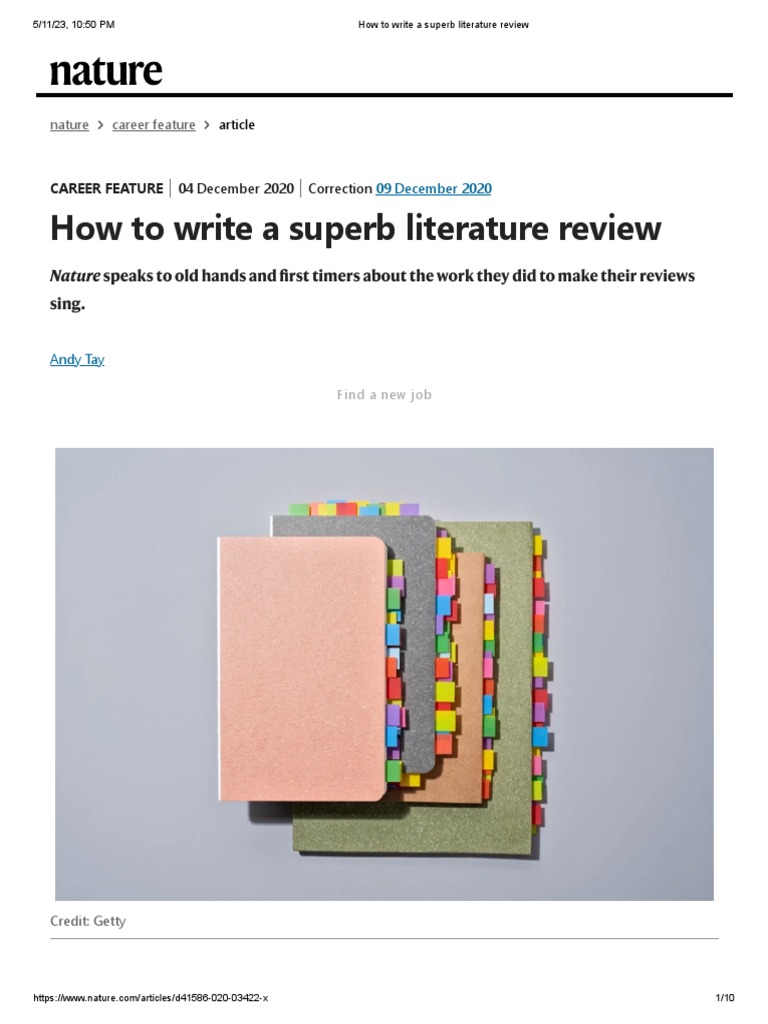 How To Write A Superb Literature Review | PDF | Pub Med