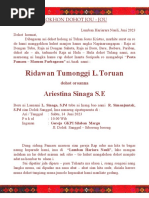 Design Undangan Pernikahan Batak Download | PDF