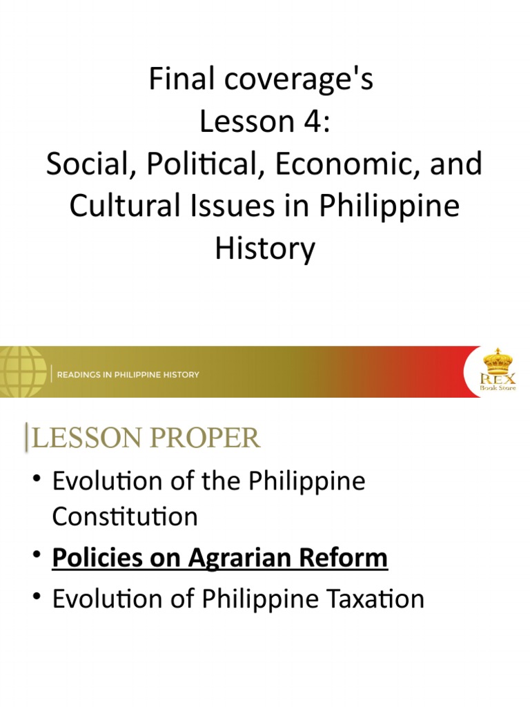 Objectives of Comprehensive Agrarian Reform | PDF | Corazon Aquino ...