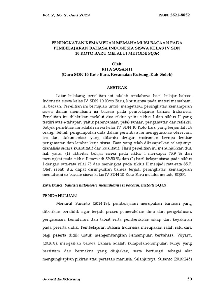 RITA - SUSANTI Membaca Pemahaman | PDF