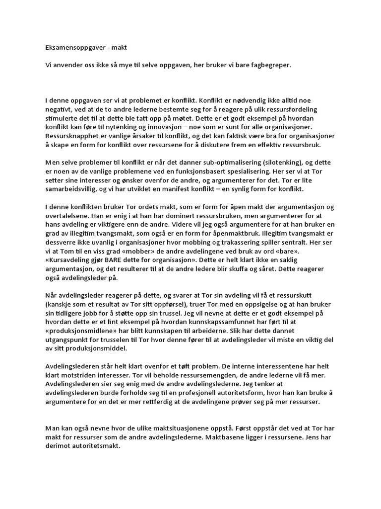 Eksamensoppgaver AOS | PDF