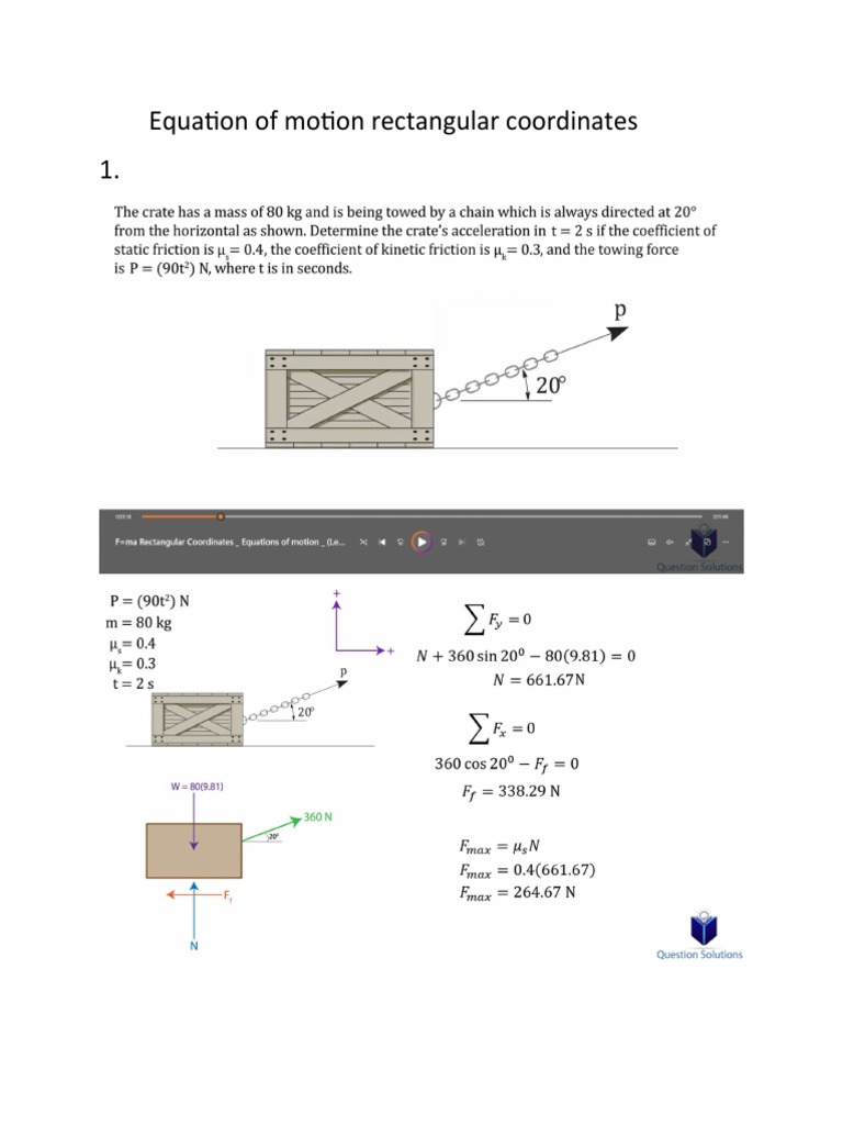 Dynamics Problems 2 | PDF | Science & Mathematics