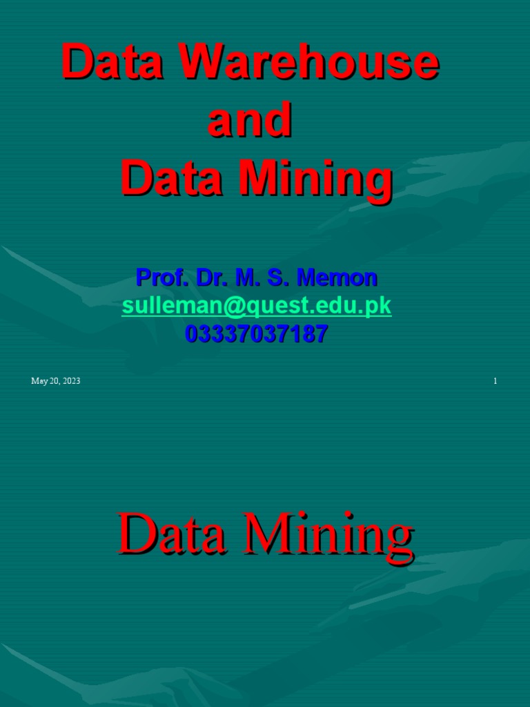 Unit #2 - Data Warehouse and Data Mining | PDF | Data Mining | Data
