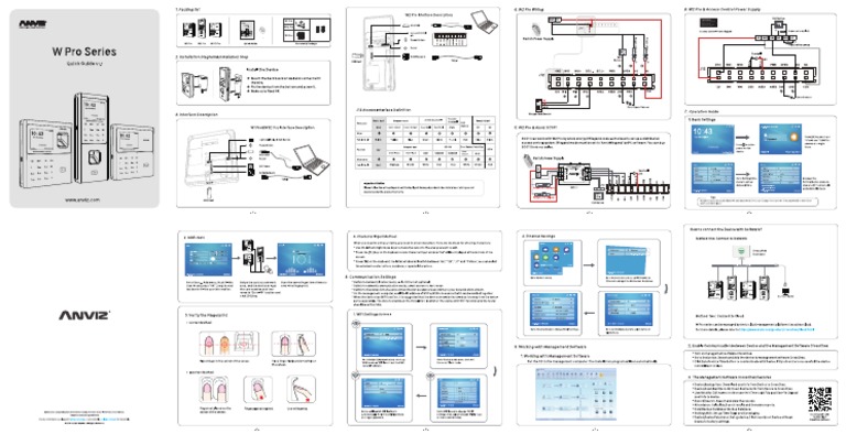 Anviz-W Pro Series-Quick Guide-V1.1-EN (1) | PDF