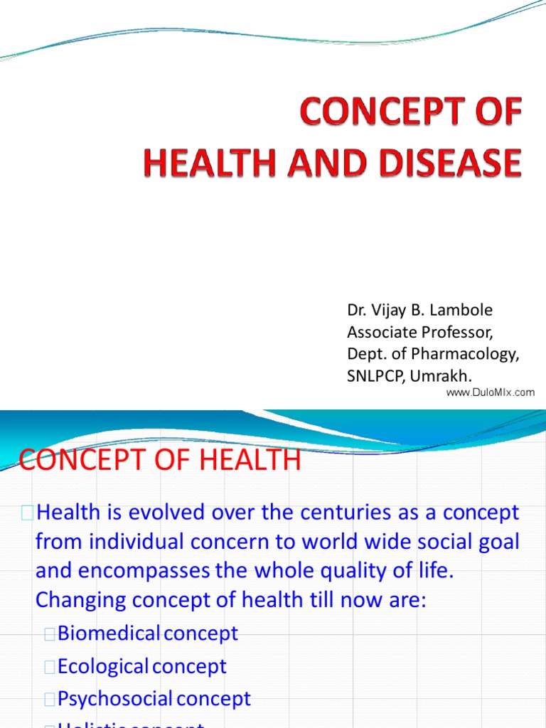 Concepts of Health and Disease Explained | PDF | Preventive Healthcare ...