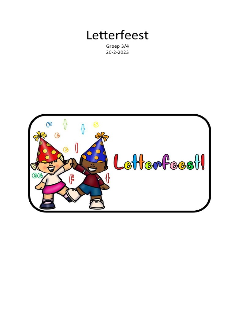 Letterfeest Planning | PDF